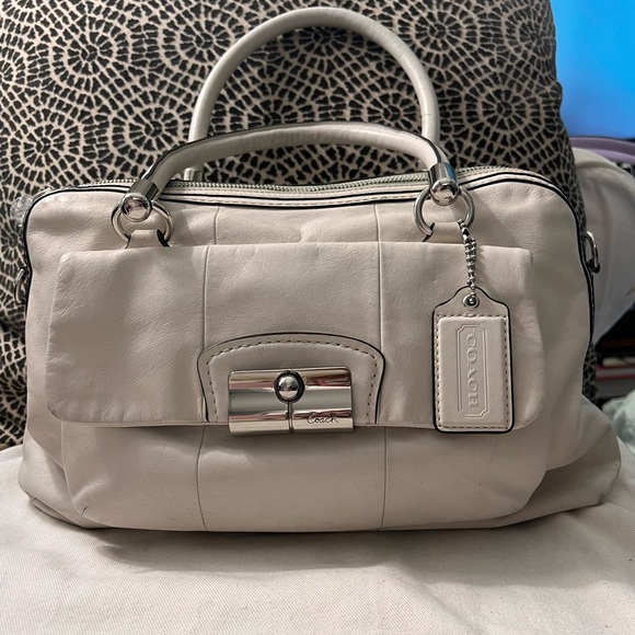 Coach | Bags | Coach Kristen Crossbody Handbag Cream White Satchel ...